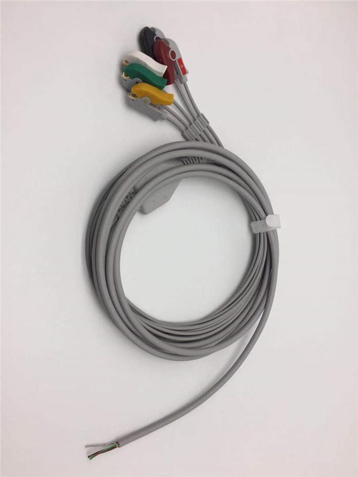 Universal ( Without Connector ) ECG Cable Leadwires 5 Leads Clips ...